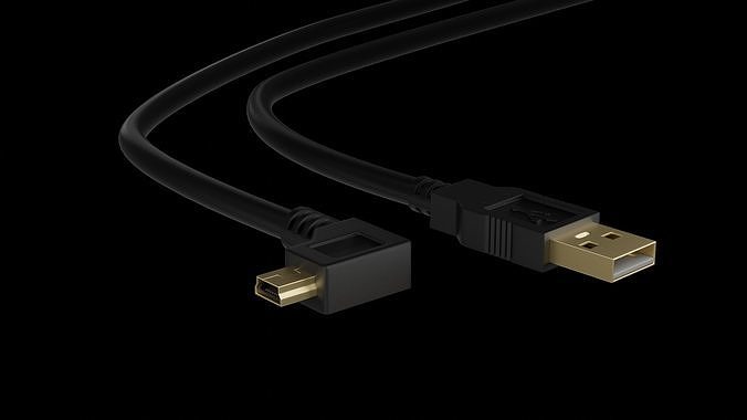 mini USB cable 3D model | CGTrader