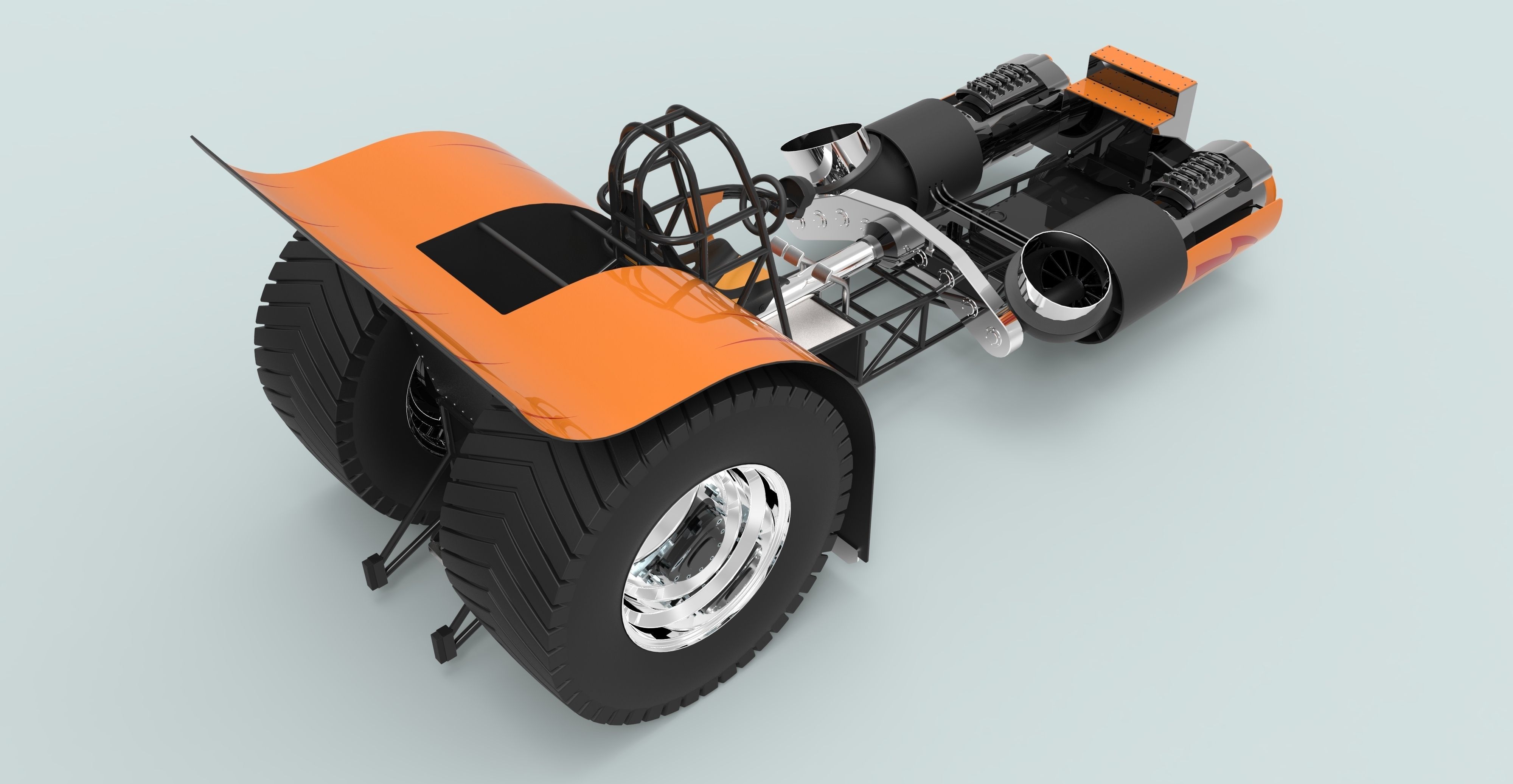 Jet pulling tractor 3D model | CGTrader