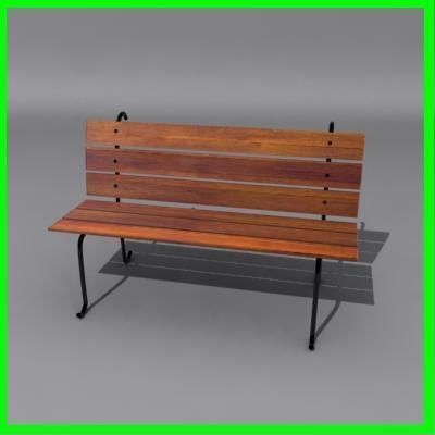 Street Bench 3D model MAX OBJ FBX DXF DWG