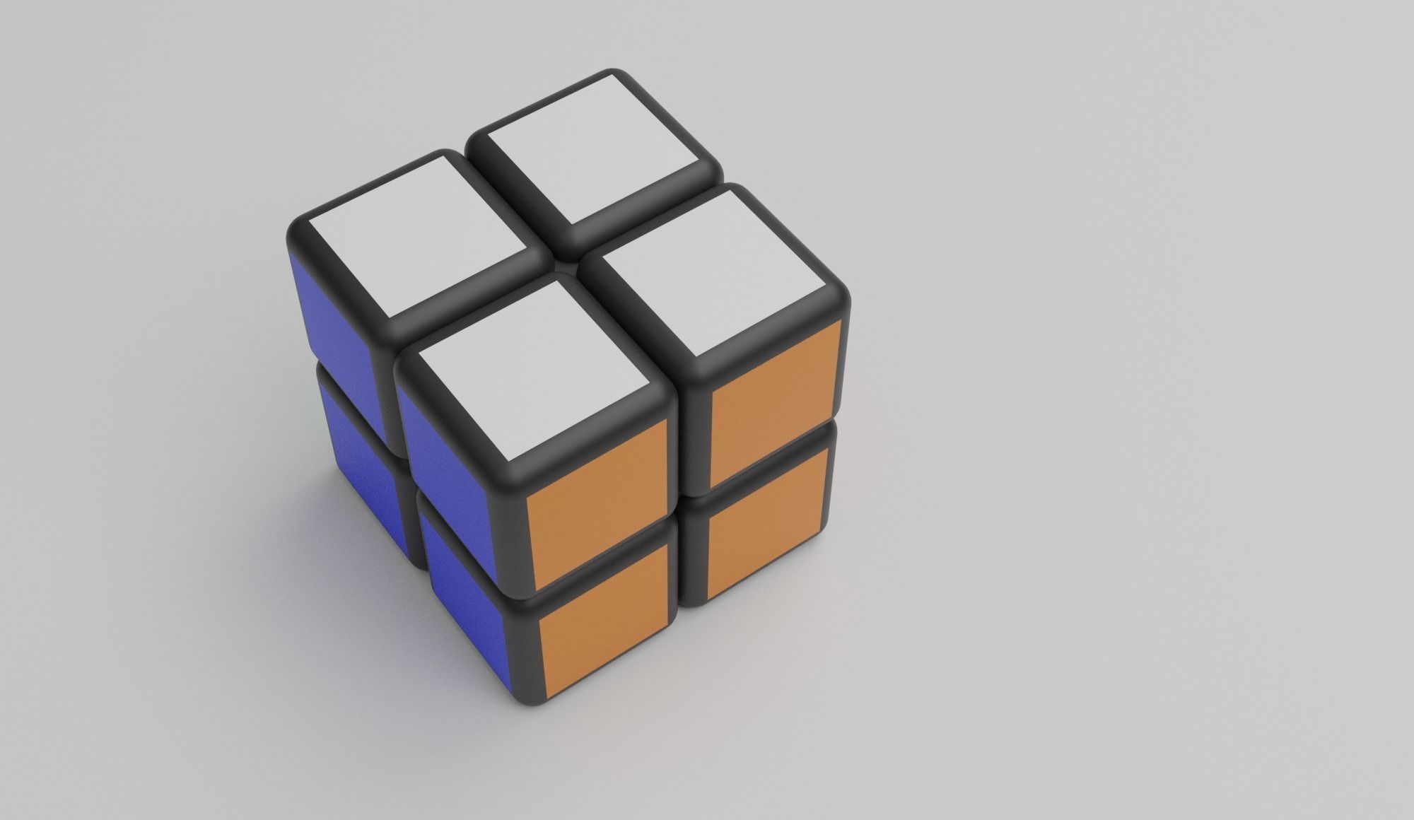 3D model Rubik cube 2x2 VR / AR / low-poly | CGTrader