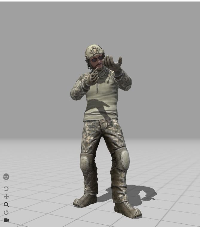 3D model Military Army Soldier 3d Gaming Character VR / AR / low-poly ...