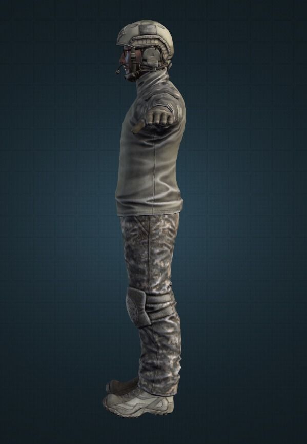 3D model Military Army Soldier 3d Gaming Character VR / AR / low-poly ...