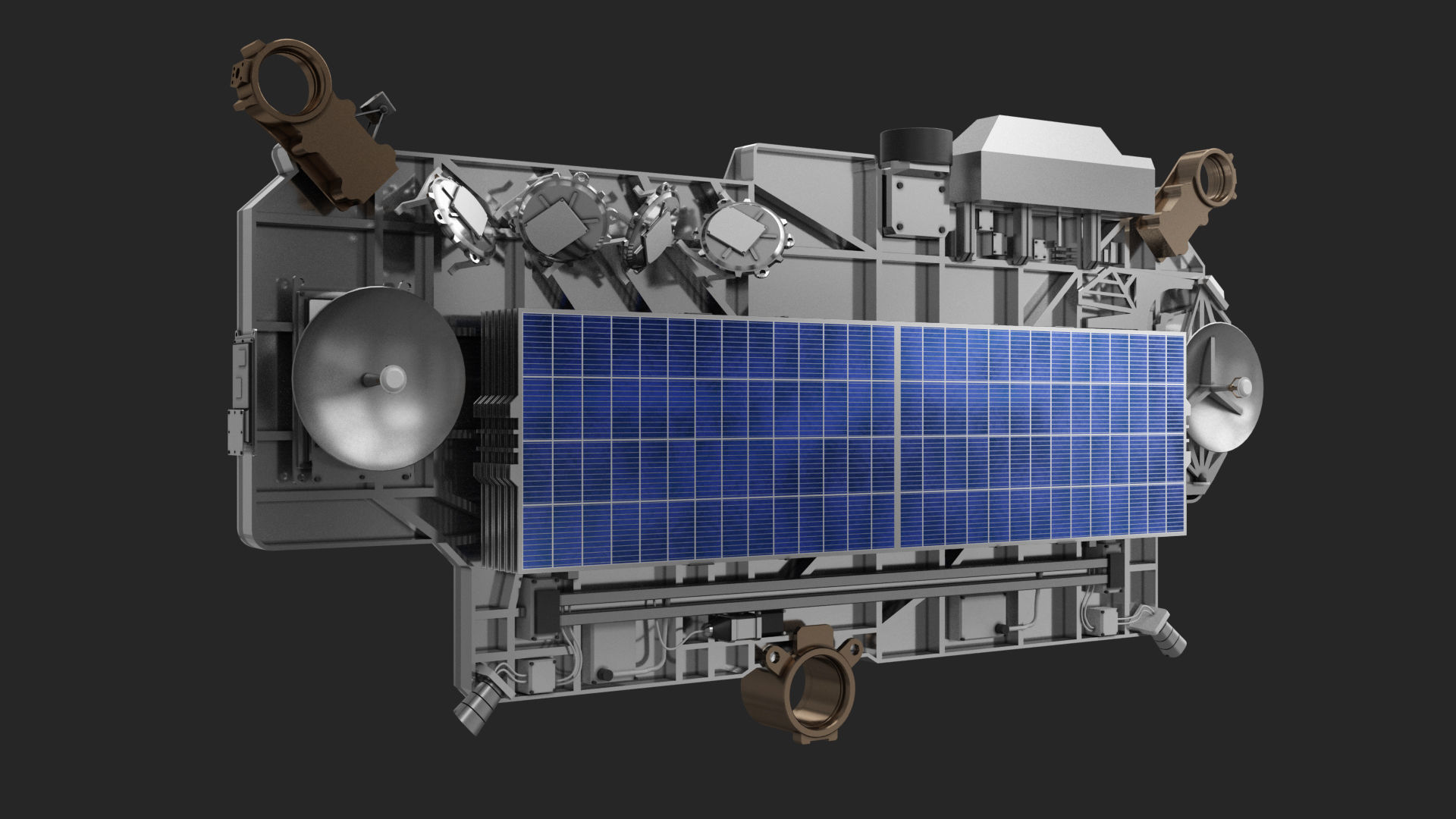 SpaceX Starlink Satellite 3D model animated rigged | CGTrader