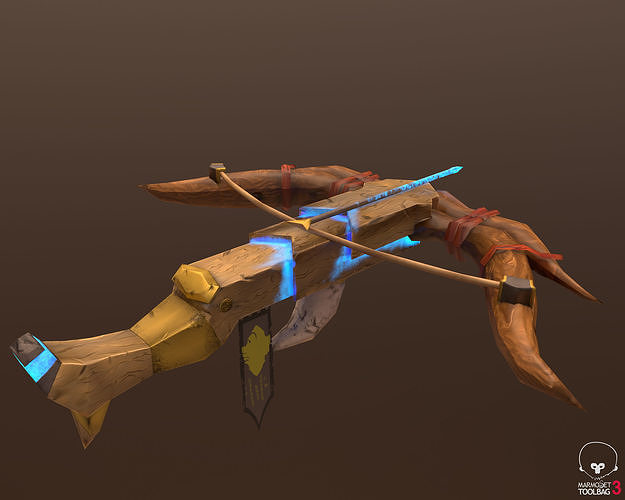 3D model Crossbow bow and arrow with lights VR / AR / low-poly | CGTrader
