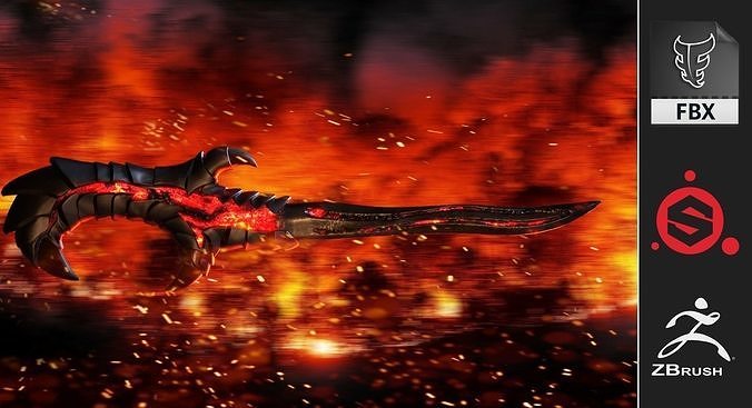 3D model Dragon Dagger VR / AR / low-poly | CGTrader