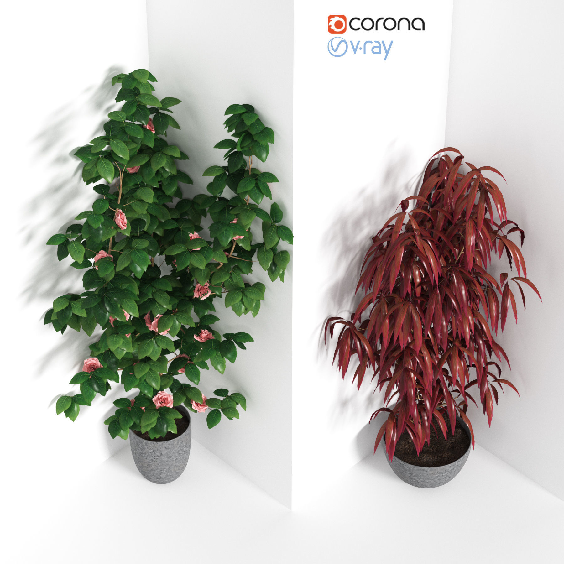 Angular bushes 3D model | CGTrader