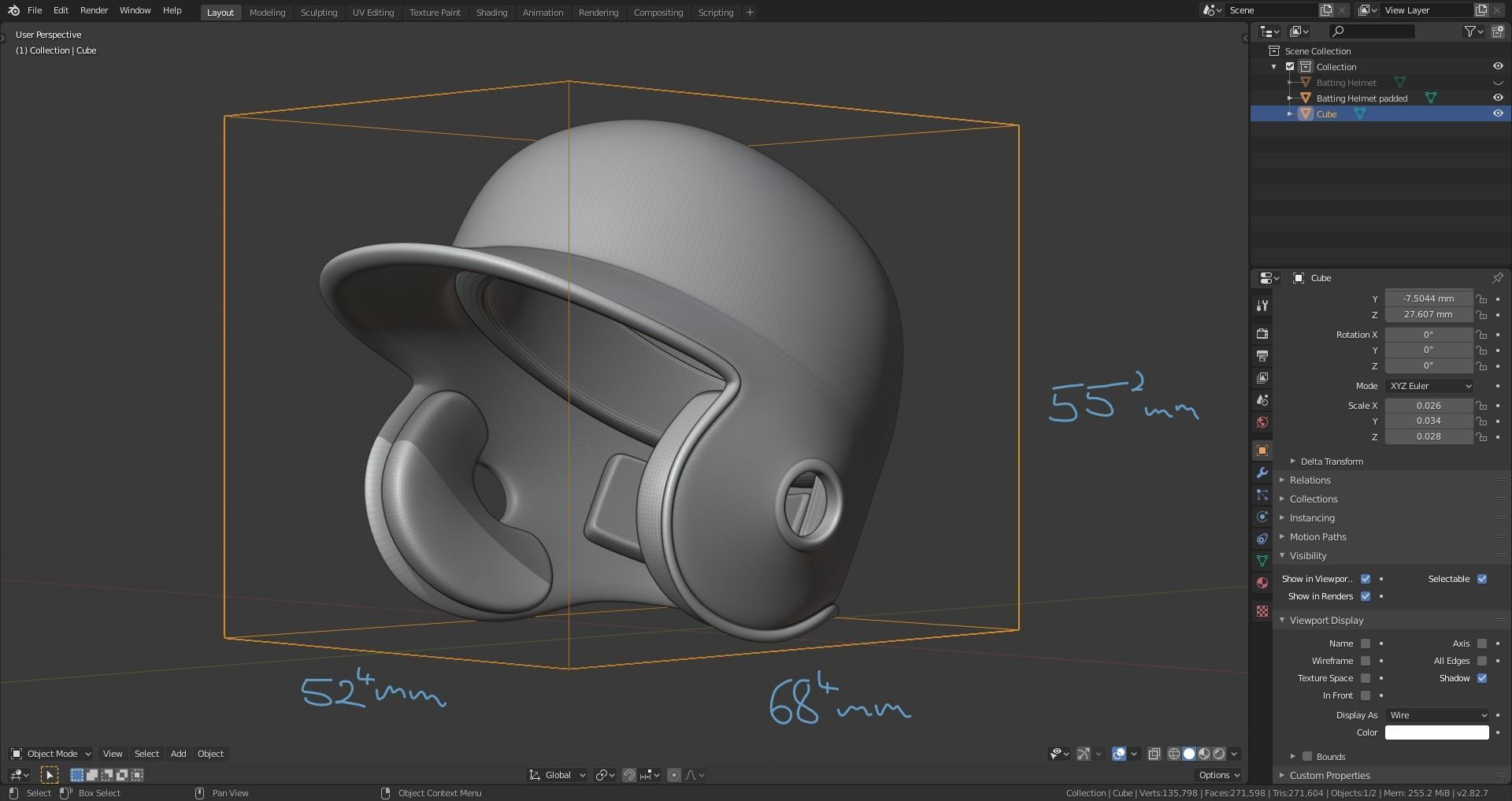 Batting helmet 3D model 3D printable | CGTrader