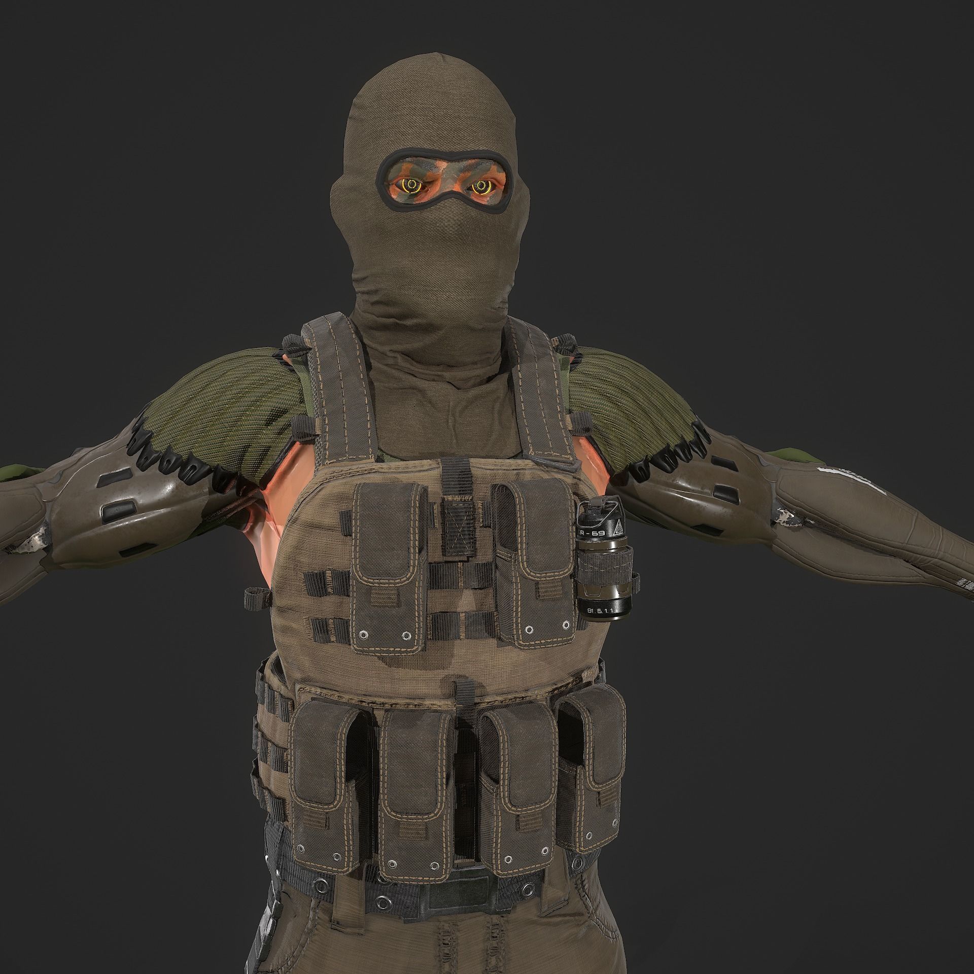 3D model Sci-fi Soldier Riged VR / AR / low-poly rigged | CGTrader
