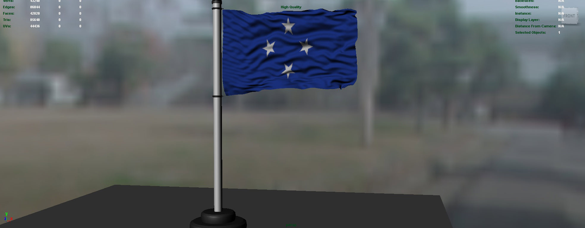Federated States of Micronesia flag 3D model | CGTrader