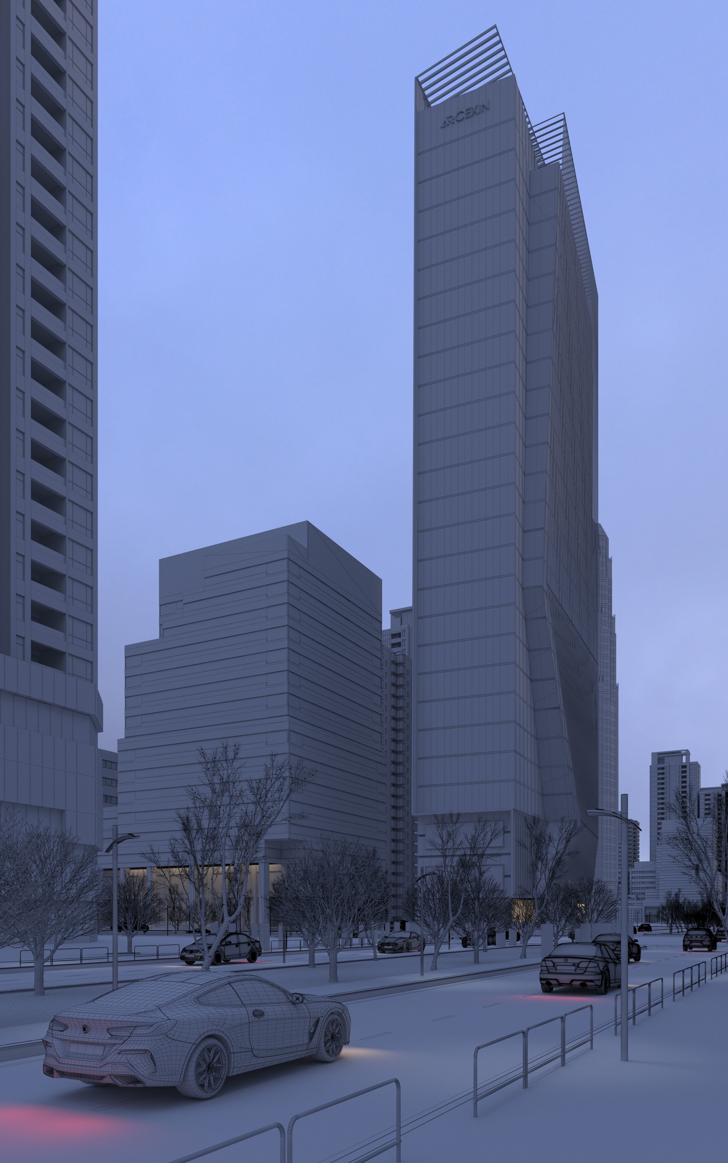 SKYSCRAPER CITY BUILDING metal glass 3D model 3D model | CGTrader