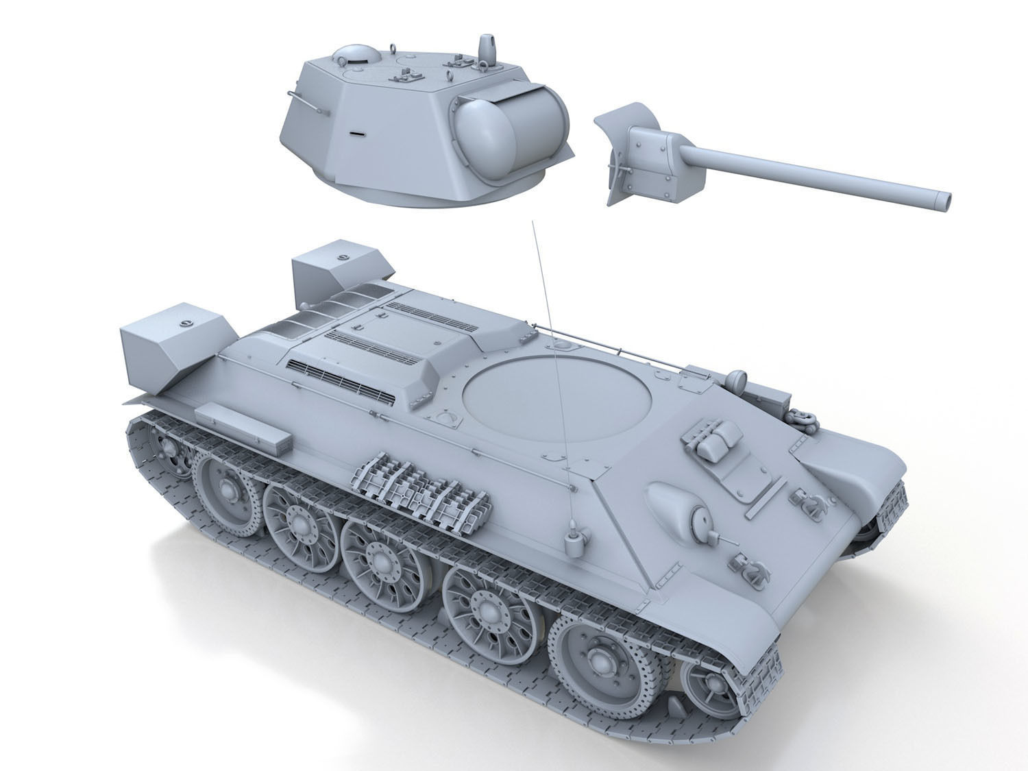 T-34-76 - Model 1942 - Factory 183 - Soviet Medium Tank 3D model | CGTrader