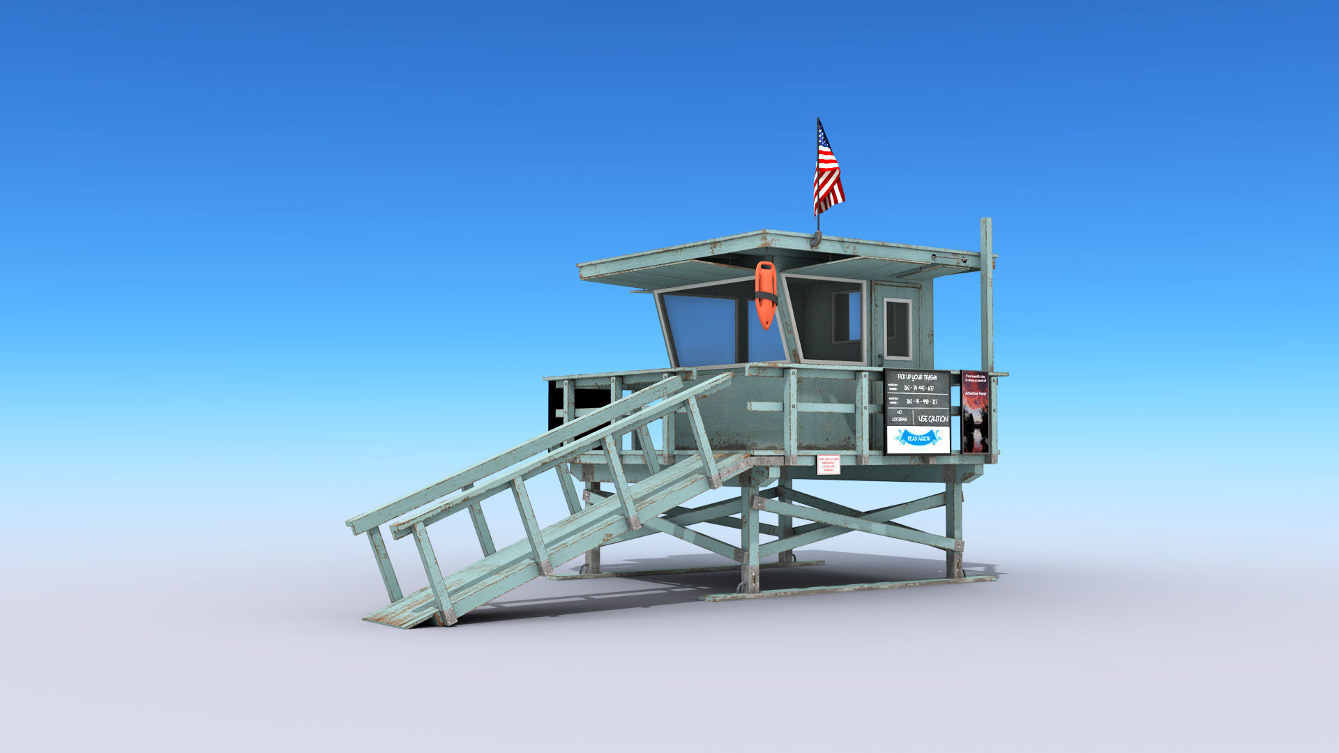 3D model Lifeguard Station VR / AR / low-poly | CGTrader