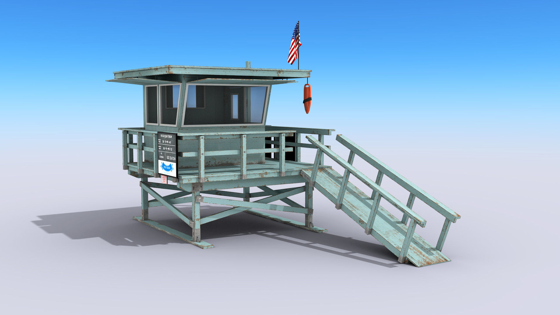 3D model Lifeguard Station VR / AR / low-poly | CGTrader