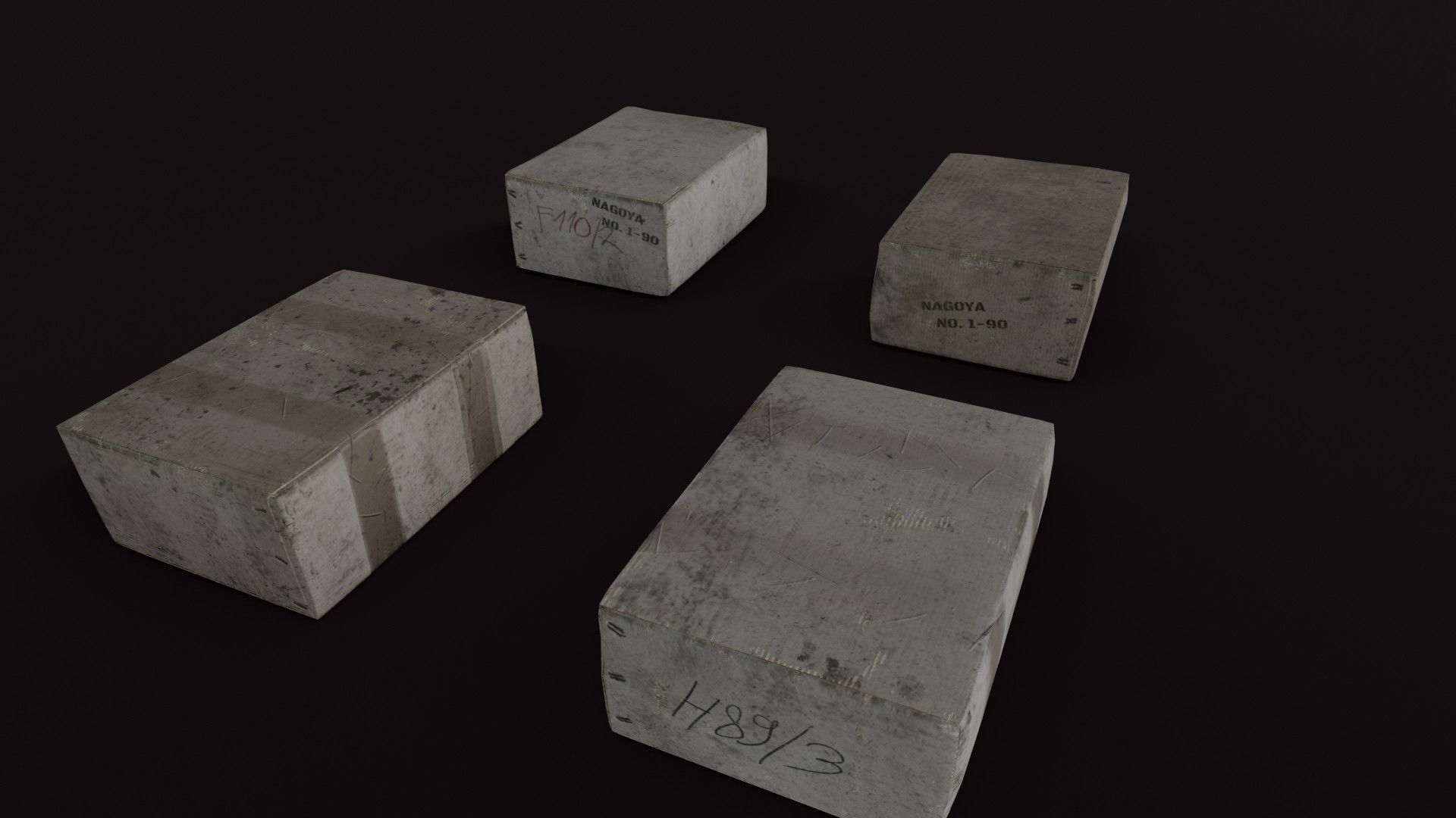 3D model Old Cardboard Boxes VR / AR / low-poly | CGTrader