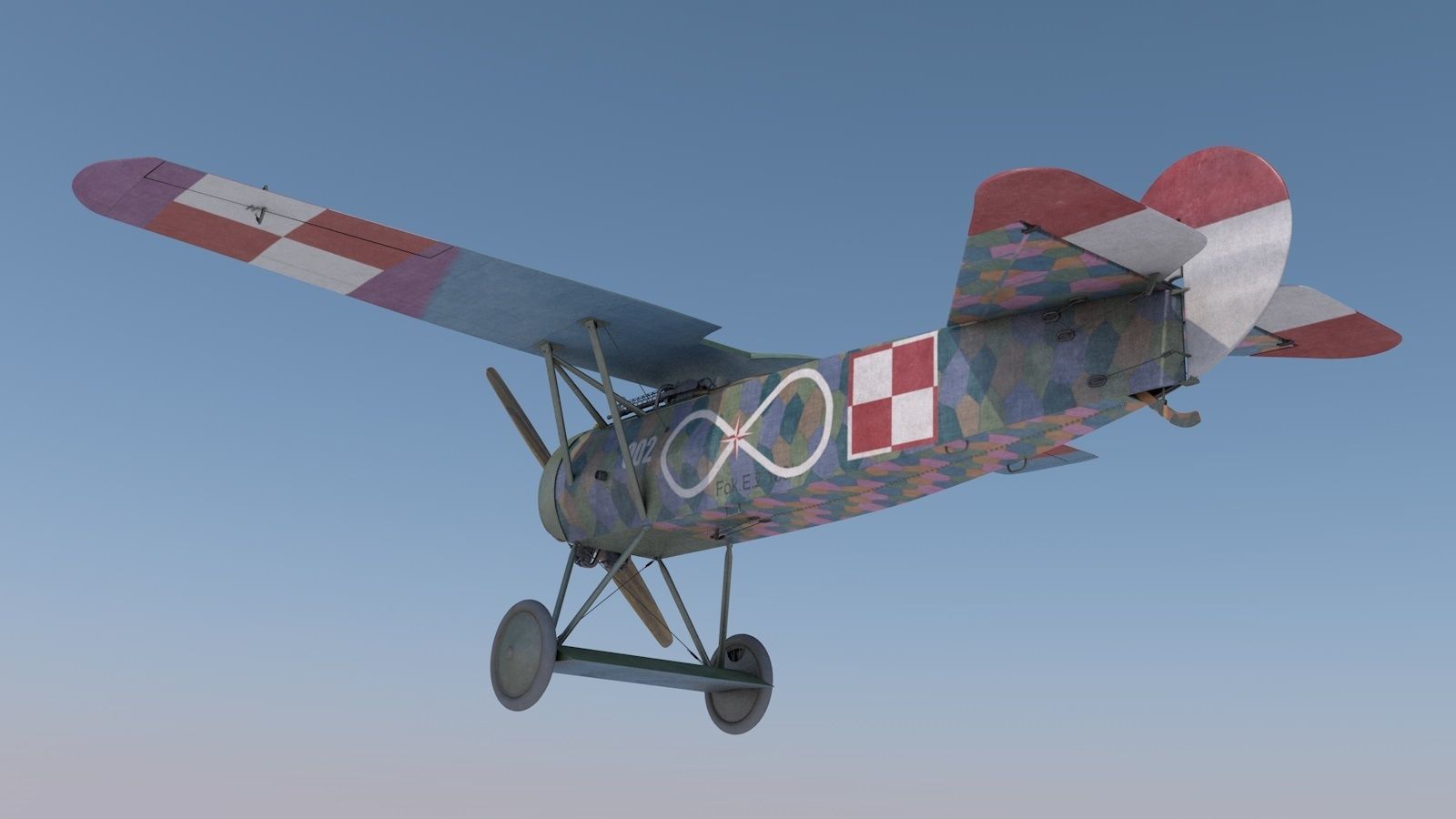 Fokker D8 Polish 3D model | CGTrader