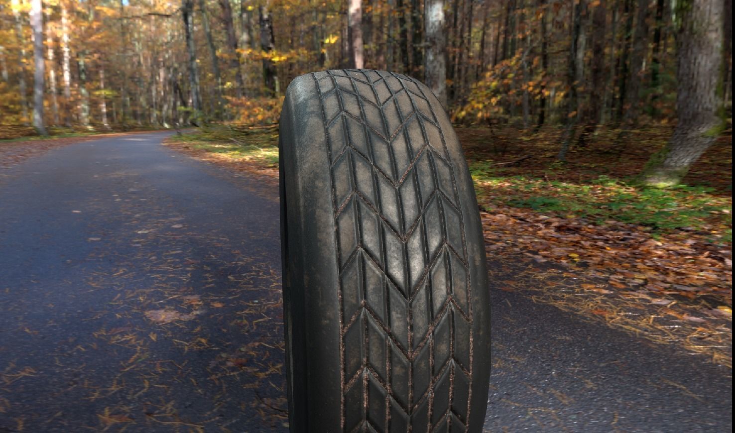 3D model PBR Textured Low Poly Dirty Tire Game Ready Asset 3D Model VR ...