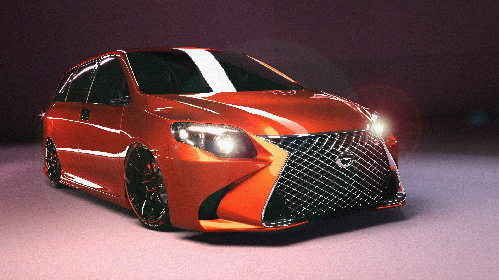 Toyota Fielder and nousercut Lexus GH450 3D model | CGTrader