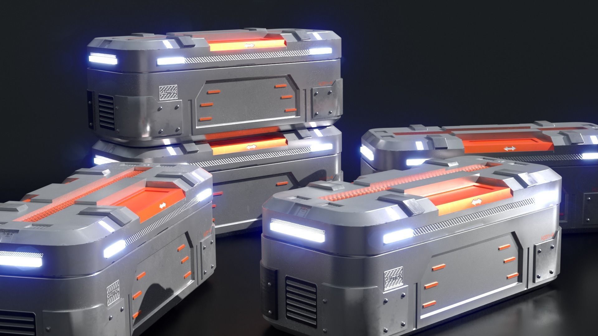 3D model Sci Fi Box v3 VR / AR / low-poly | CGTrader