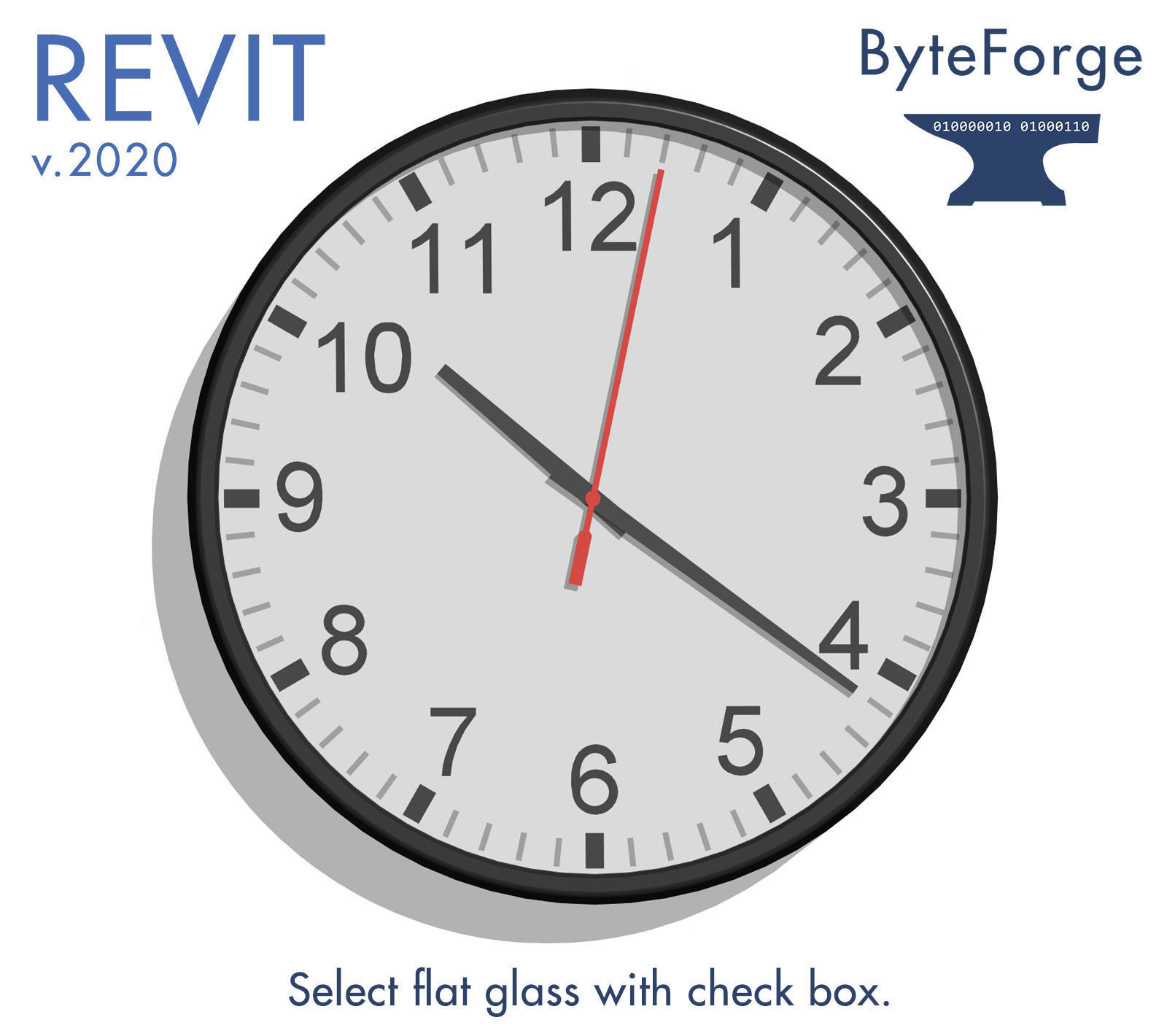 Revit 14-inch analog wall clock 3D model | CGTrader