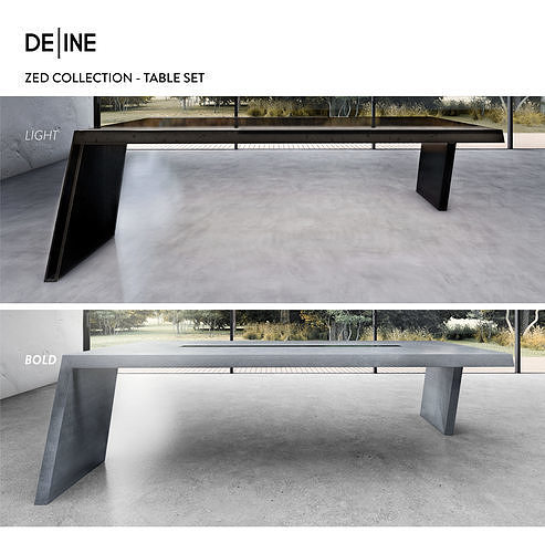 Zed Dining Tables Collection | CGTrader