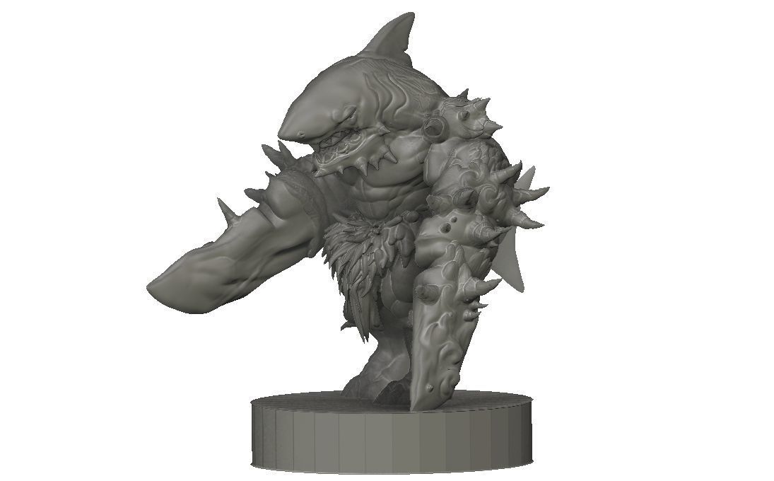 Shark-Man miniature 3D model 3D printable | CGTrader