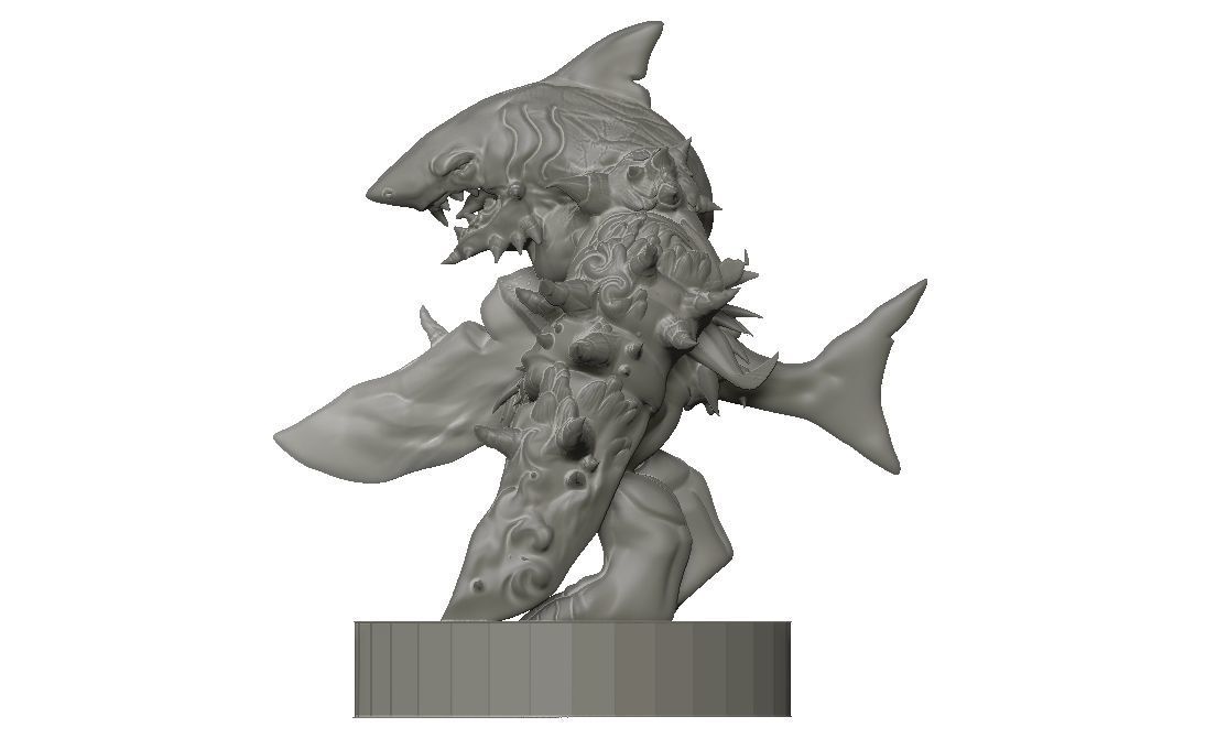 Shark-Man miniature 3D model 3D printable | CGTrader