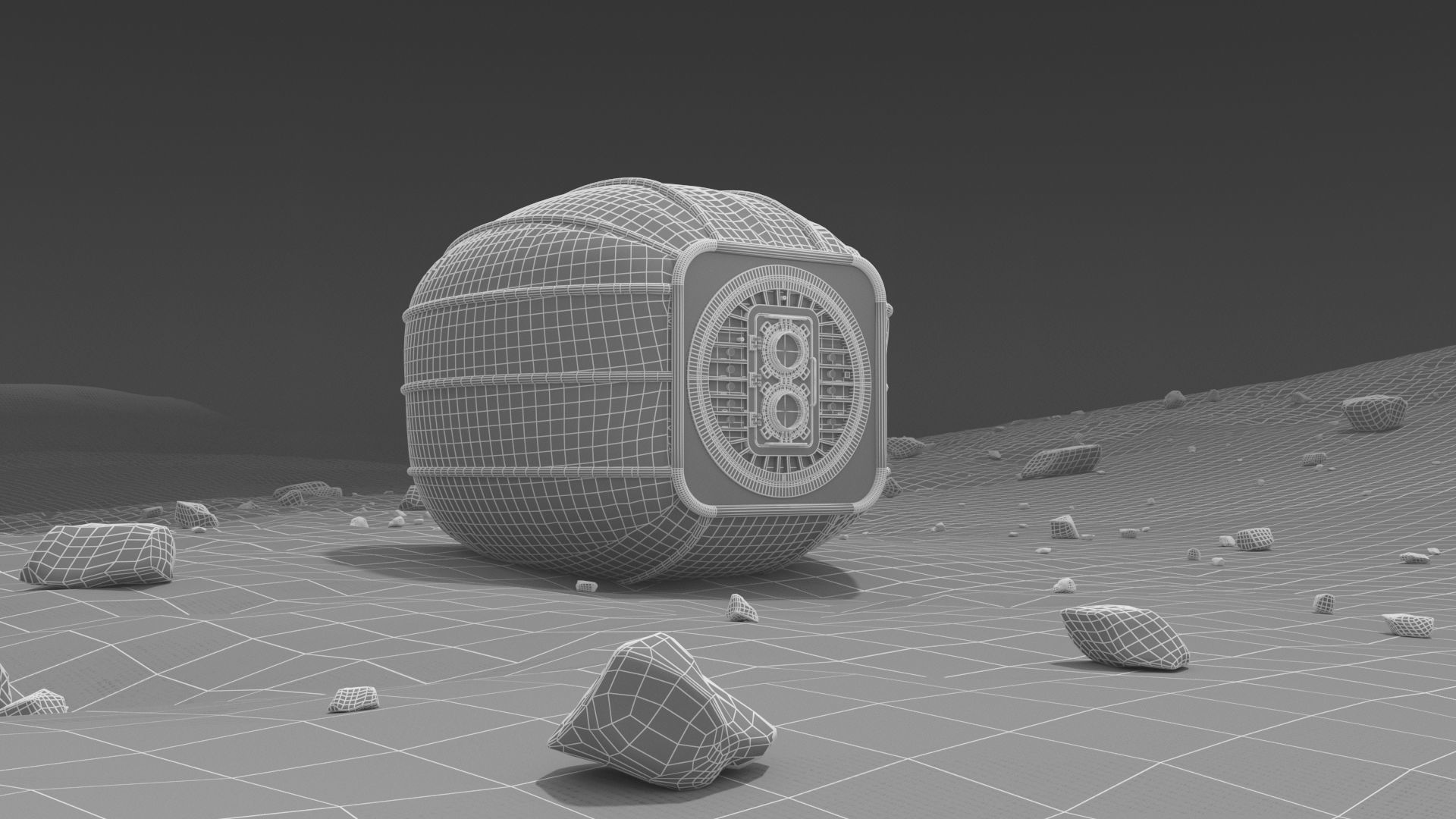 Module Landed on Moon surface 3D model | CGTrader