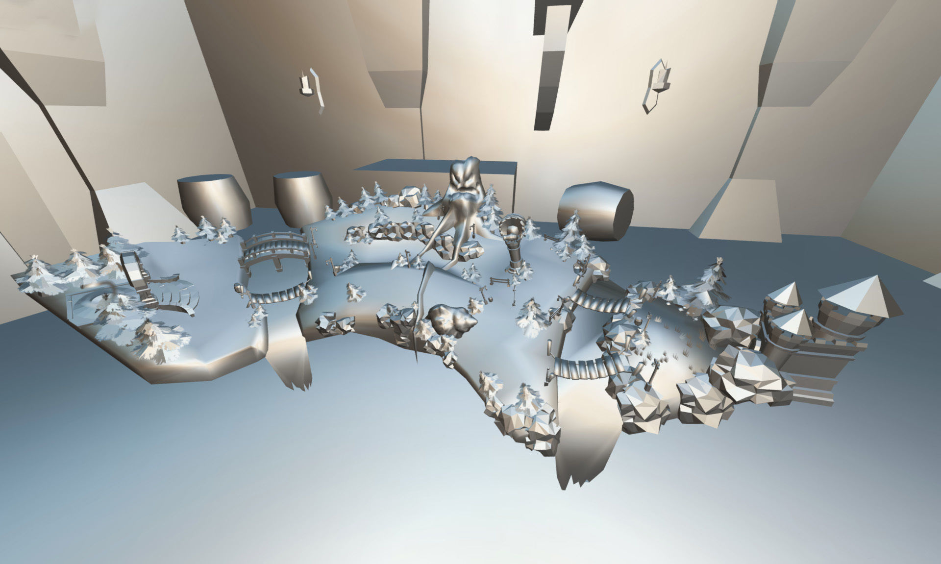 Fantasy low poly map 3D model | CGTrader