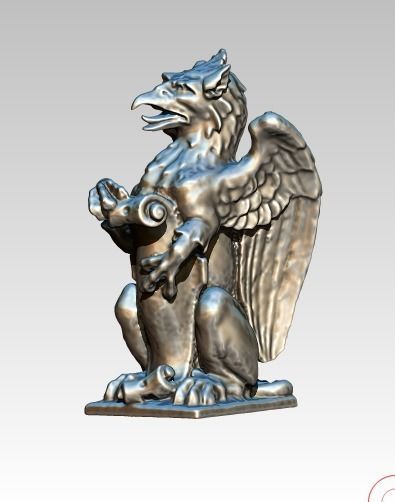 griffin griffon gryphon Statue HighPoly 3D model 3D printable | CGTrader