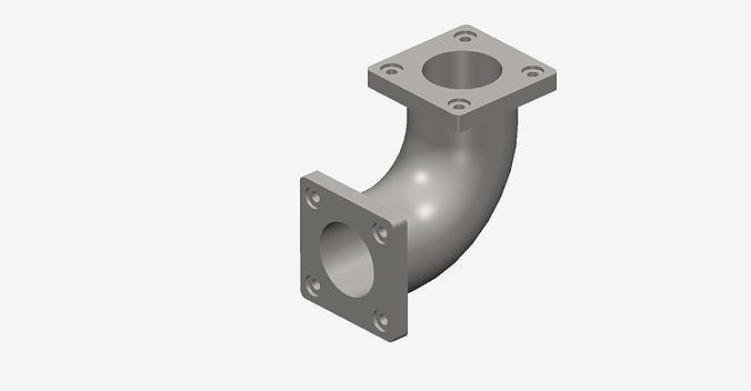 Curved bend with flangers 3D model 3D printable | CGTrader