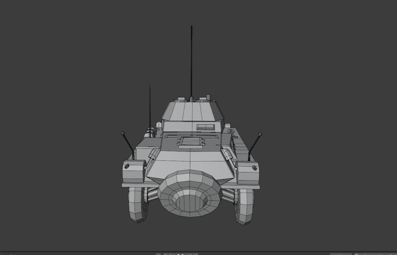 3D model Sdkfz 234-2 Puma German WW2 armored car Low Poly PBR model VR ...
