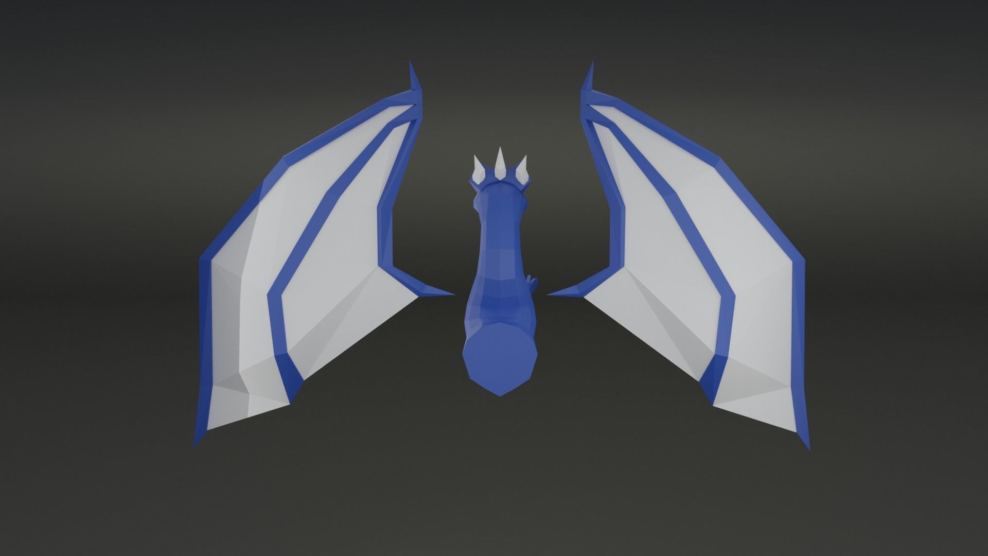 Low-poly blue Dragon 3D model | CGTrader