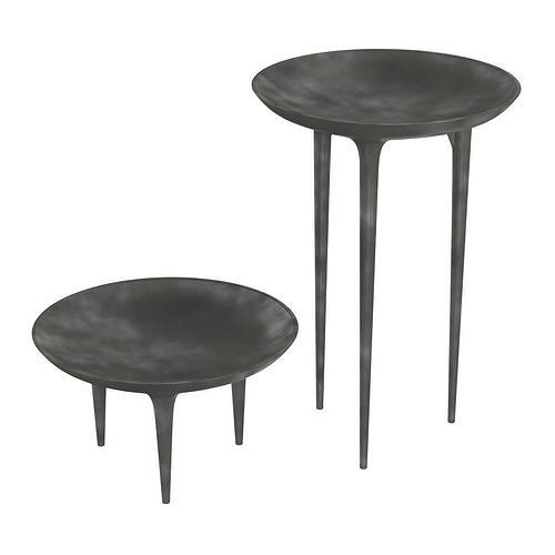 Rick Owens French Cast Bronze Tall and low Brazier Side Table 3D model ...
