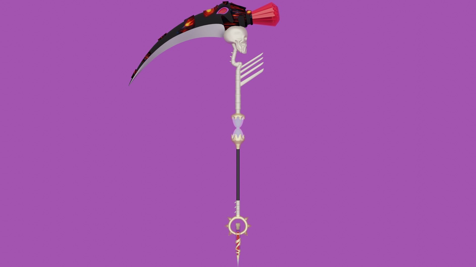 3D model Scythe Of Bones VR / AR / low-poly | CGTrader