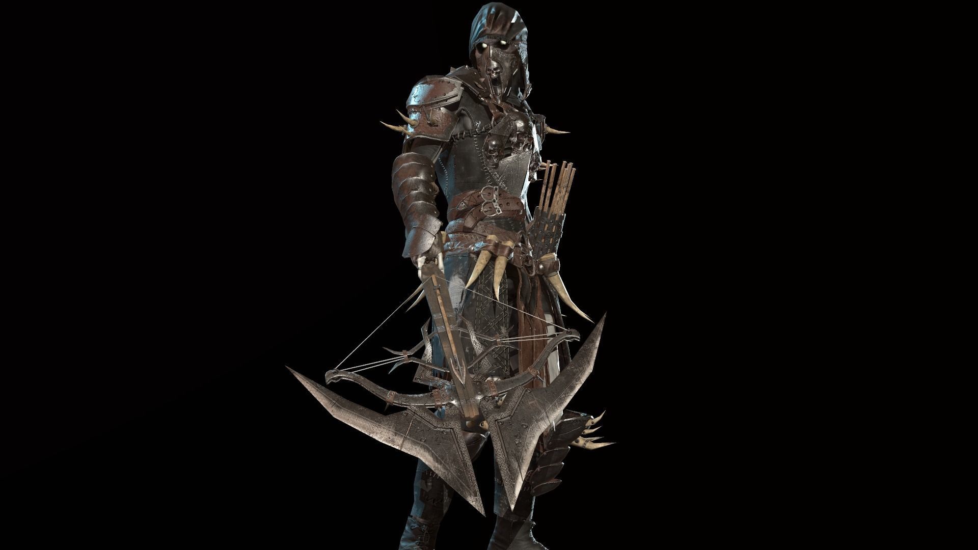 3D model Skeleton Crossbowman VR / AR / low-poly rigged animated | CGTrader