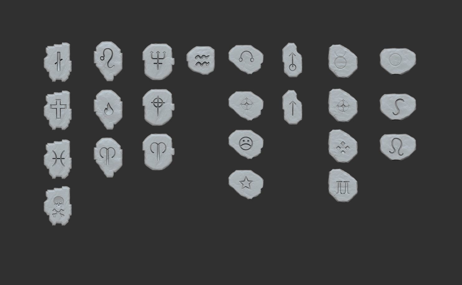 Tibia Runes PACK - All Runes CGI and Printable 3D model 3D printable ...