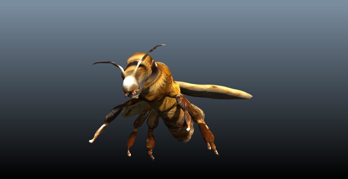 3D model honey bee lowpoly VR / AR / low-poly | CGTrader