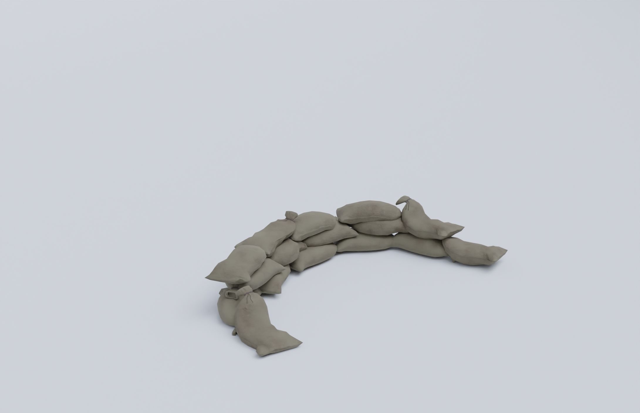 3D model Sandbags set low poly PBR materials VR / AR / low-poly | CGTrader