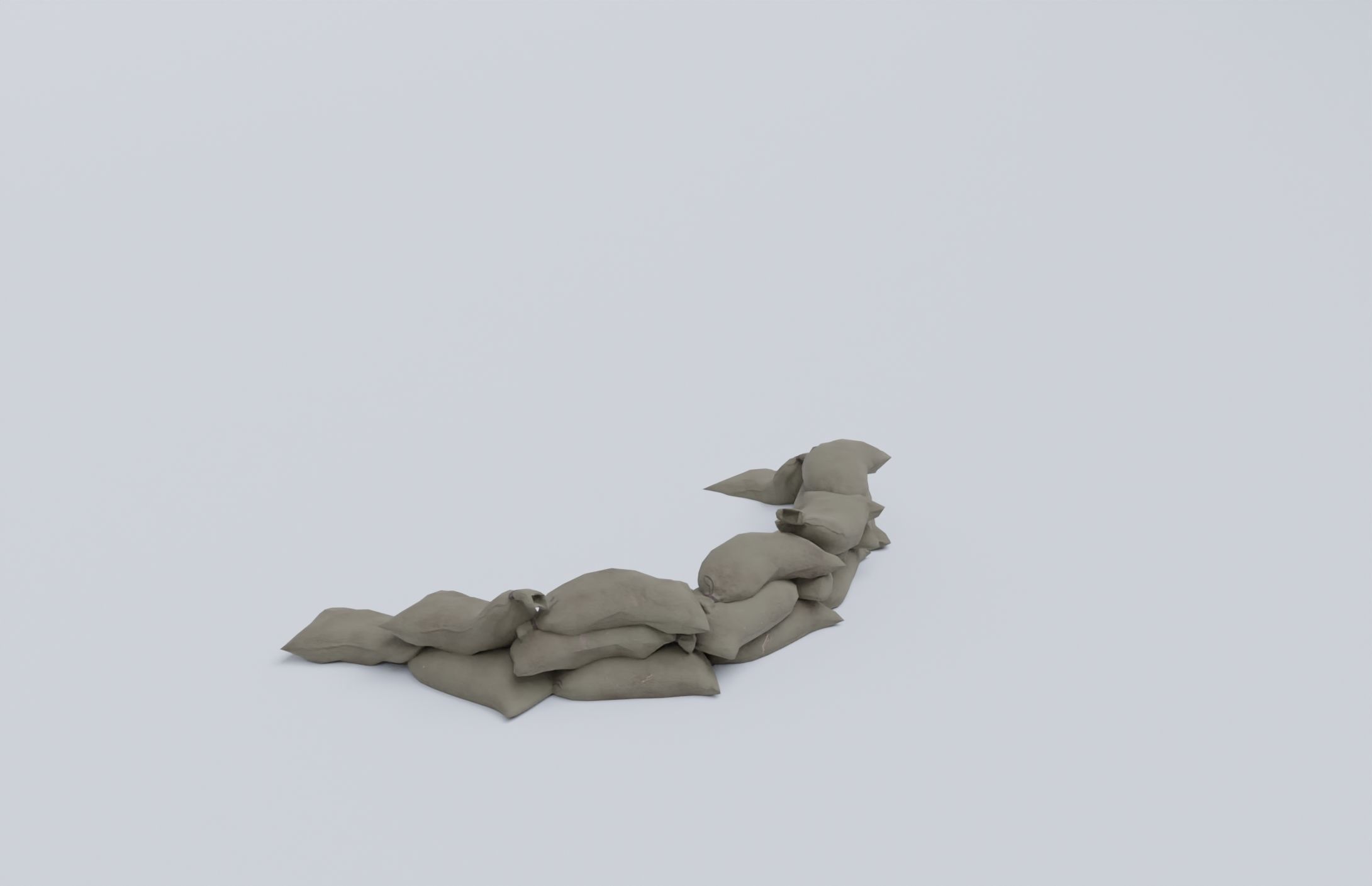 3D model Sandbags set low poly PBR materials VR / AR / low-poly | CGTrader
