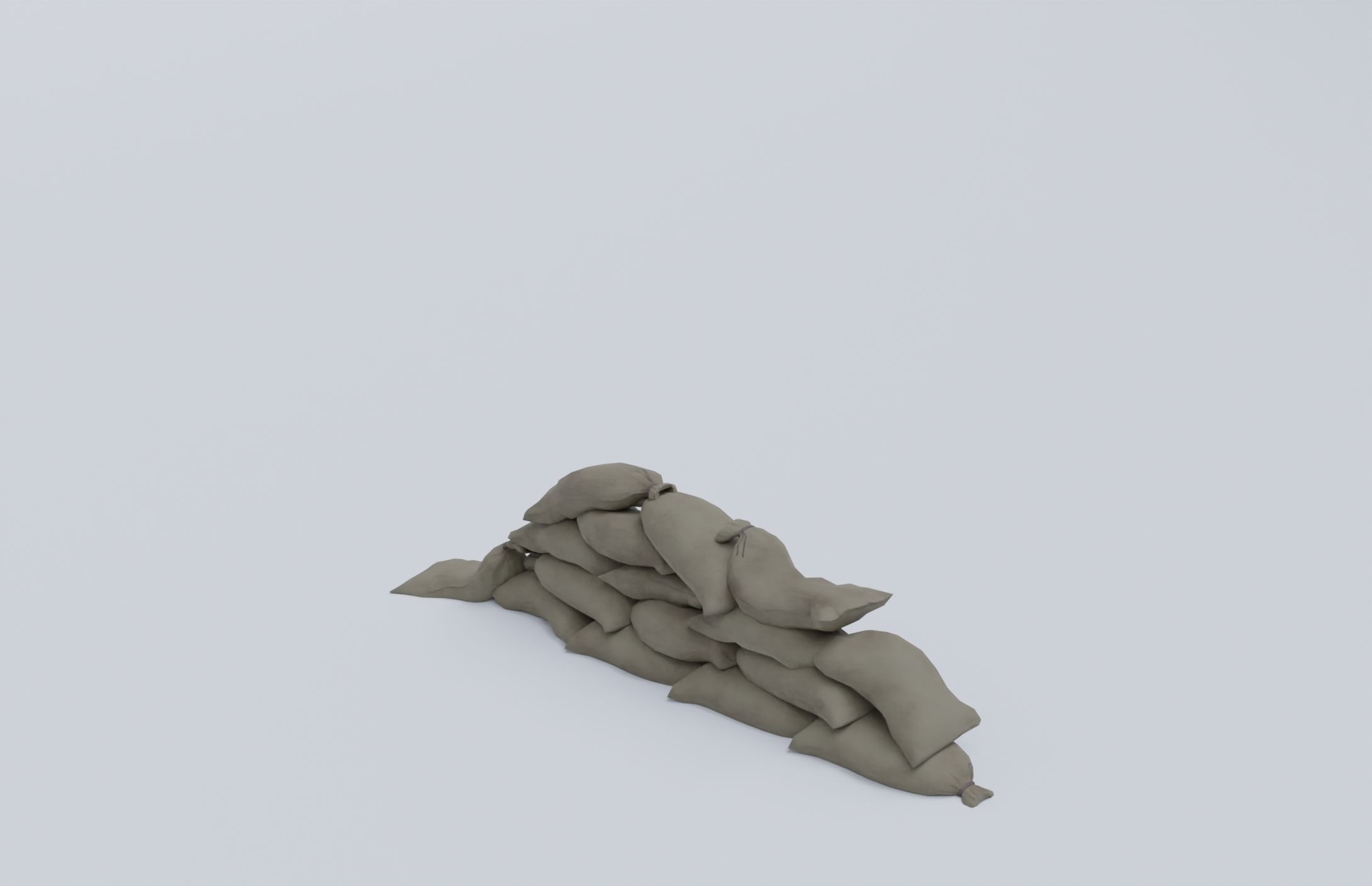 3D model Sandbags set low poly PBR materials VR / AR / low-poly | CGTrader