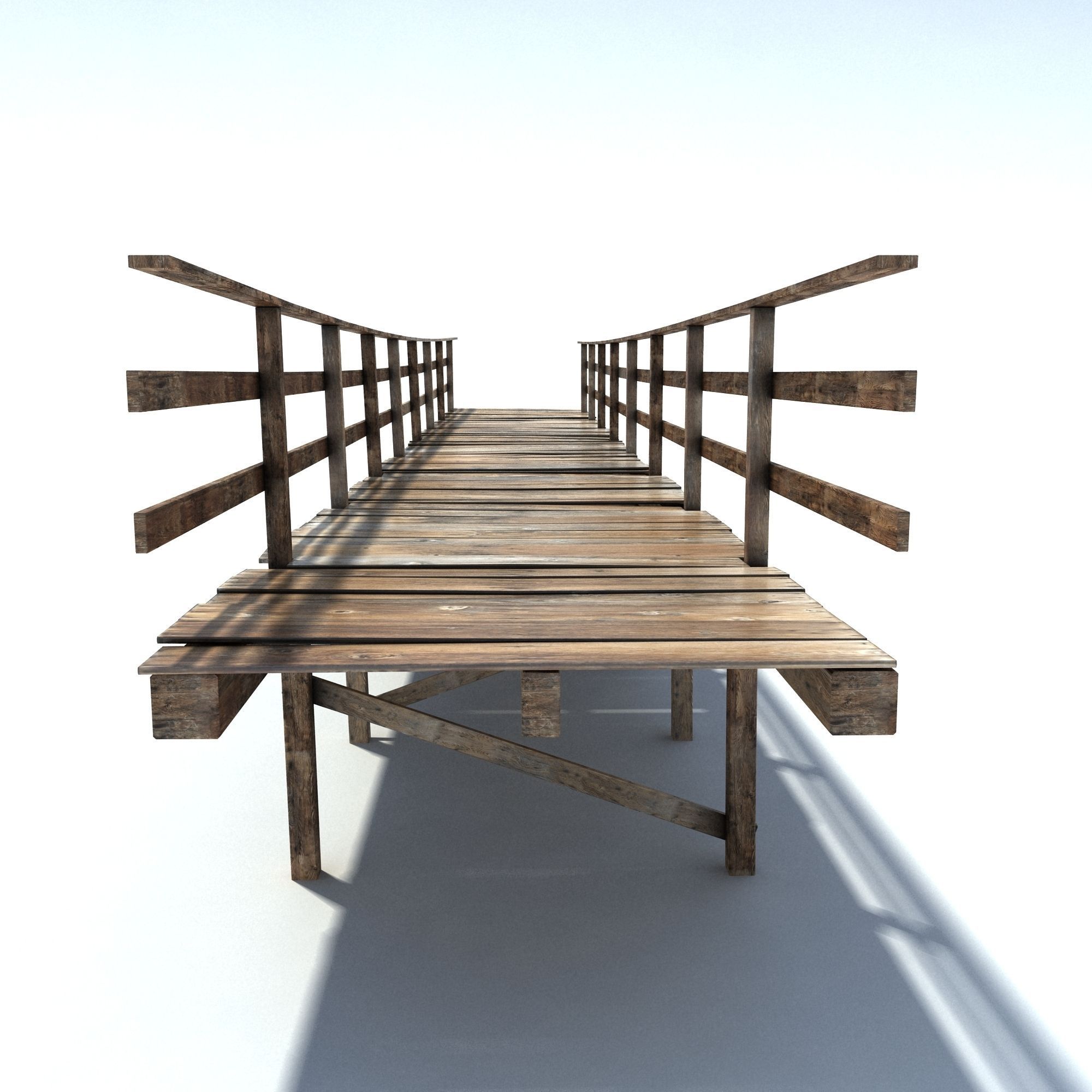 3D model Low Poly Old Wooden Bridge VR / AR / low-poly | CGTrader