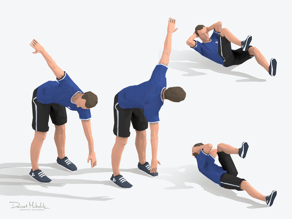 3D model Exercise Animations Small Pack VR / AR / low-poly rigged ...