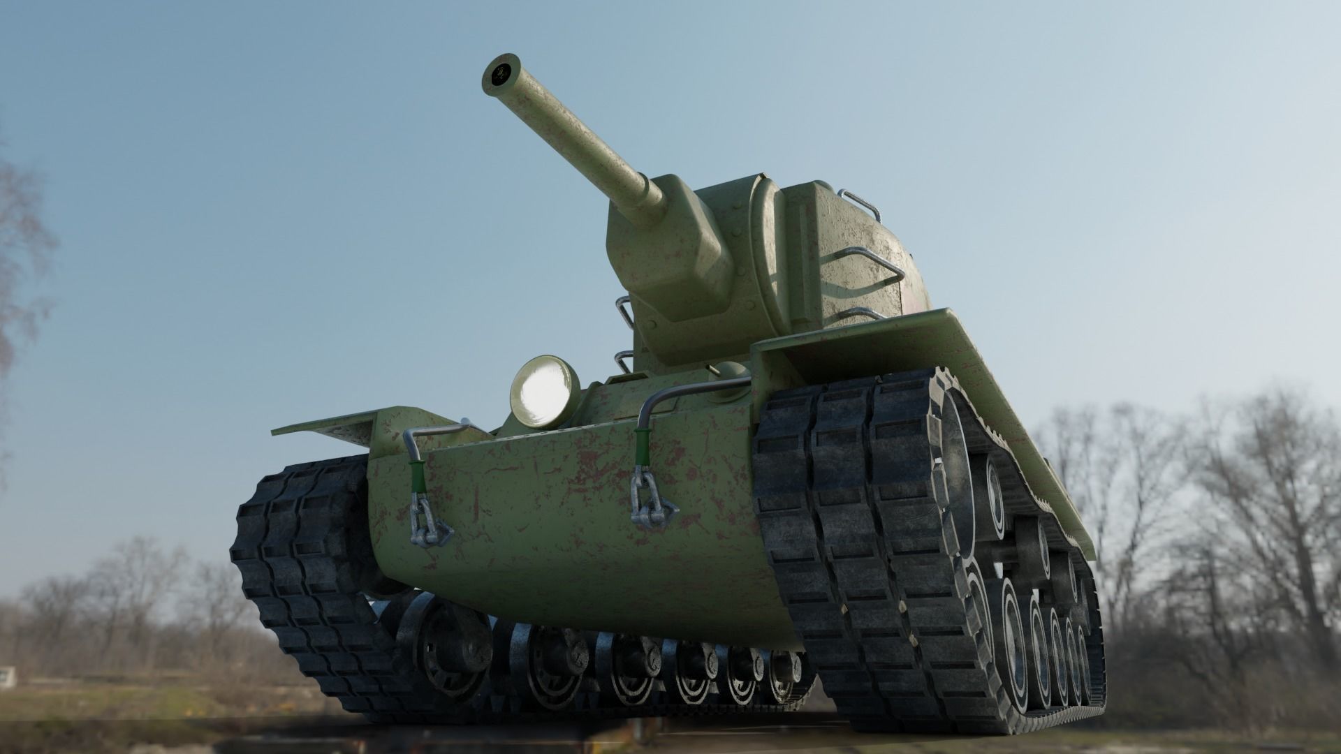 3D model KV-2 tank VR / AR / low-poly | CGTrader