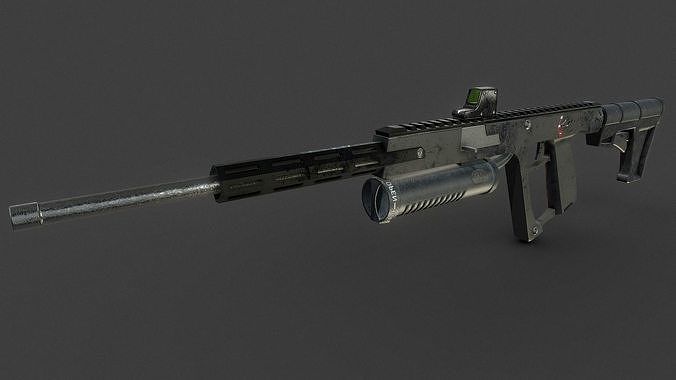 3D model Custom Assault Rifle VR / AR / low-poly | CGTrader
