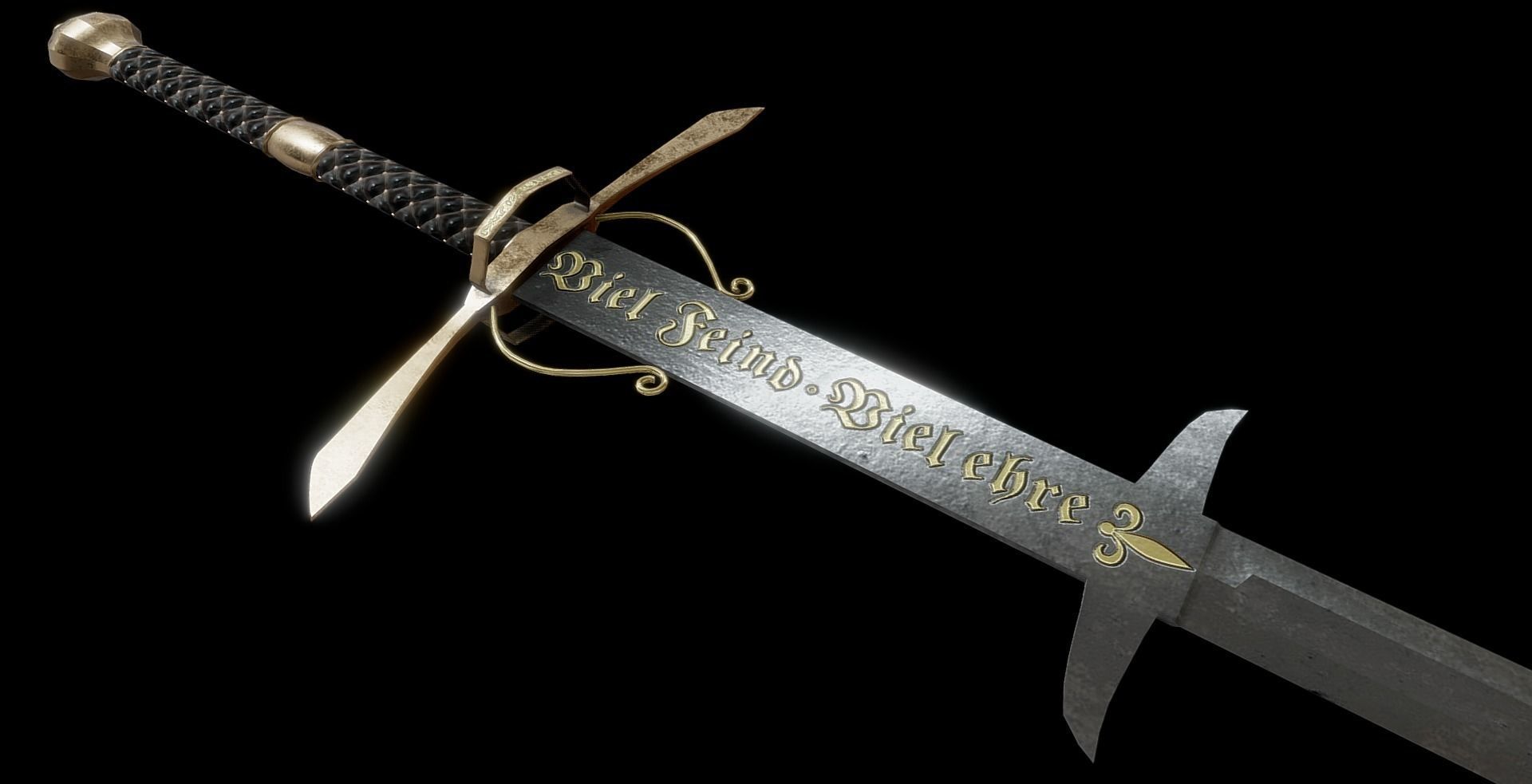 Zweihander Sword 3D asset | CGTrader