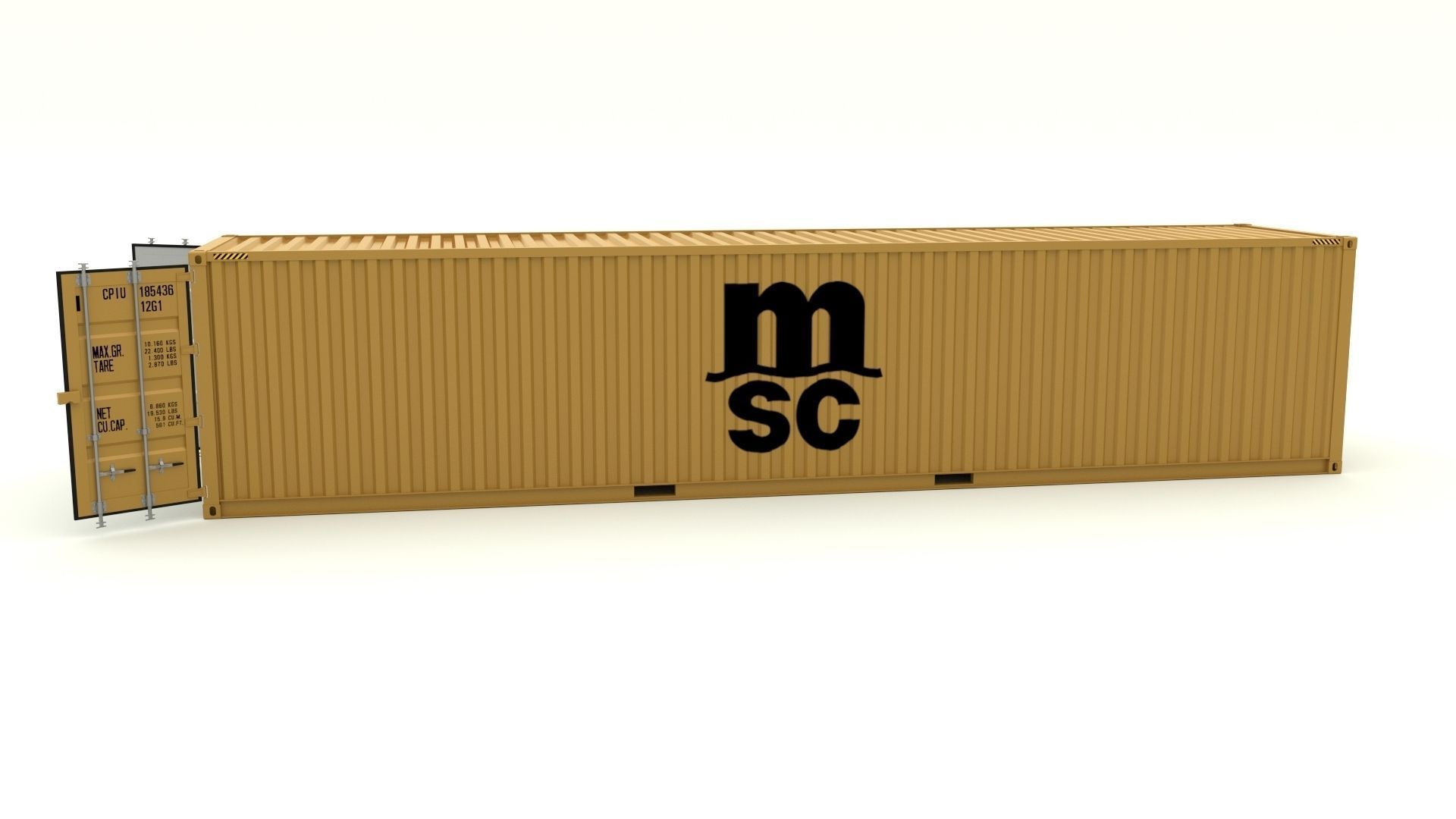 Shipping Container MSC 3D model | CGTrader