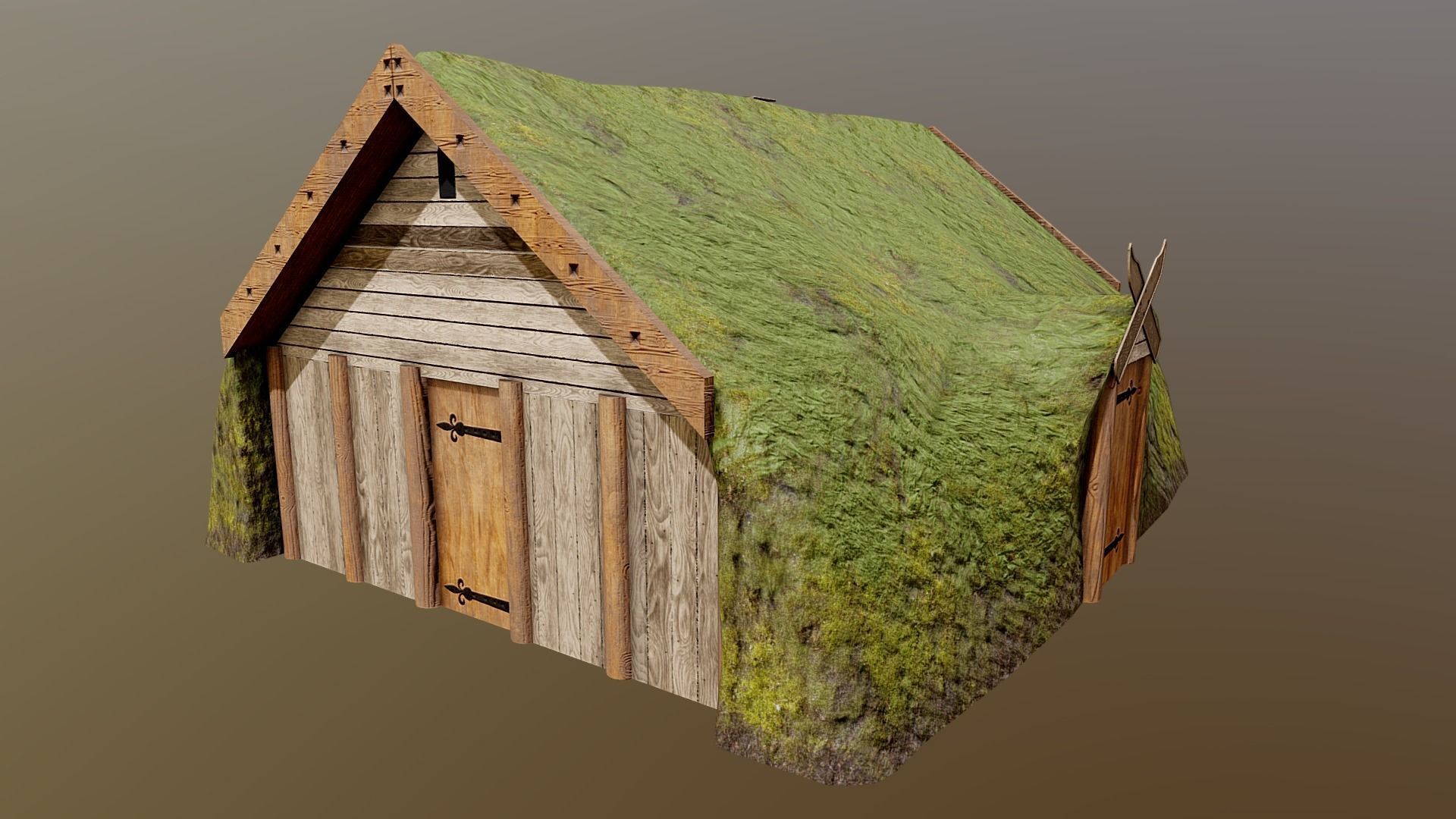 3D model Viking icelandic turf house VR / AR / low-poly | CGTrader