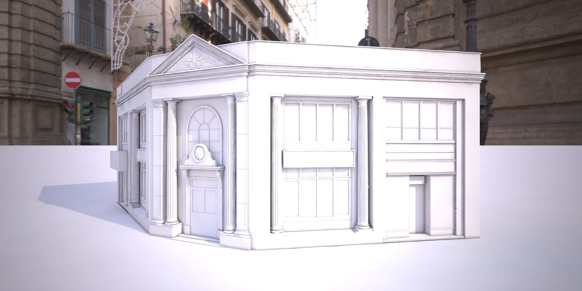 Context Entourage Building Neo Clasical 3D model | CGTrader