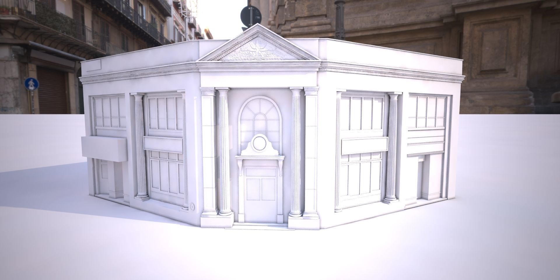 Context Entourage Building Neo Clasical 3D model | CGTrader