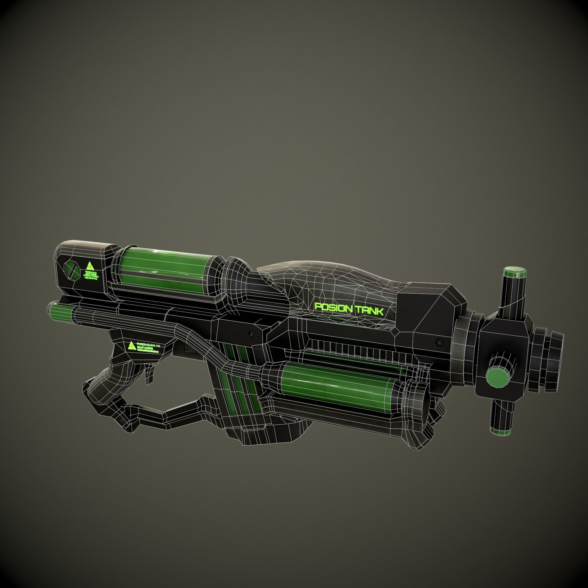 3D model Sci-Fi Poison Gun VR / AR / low-poly | CGTrader